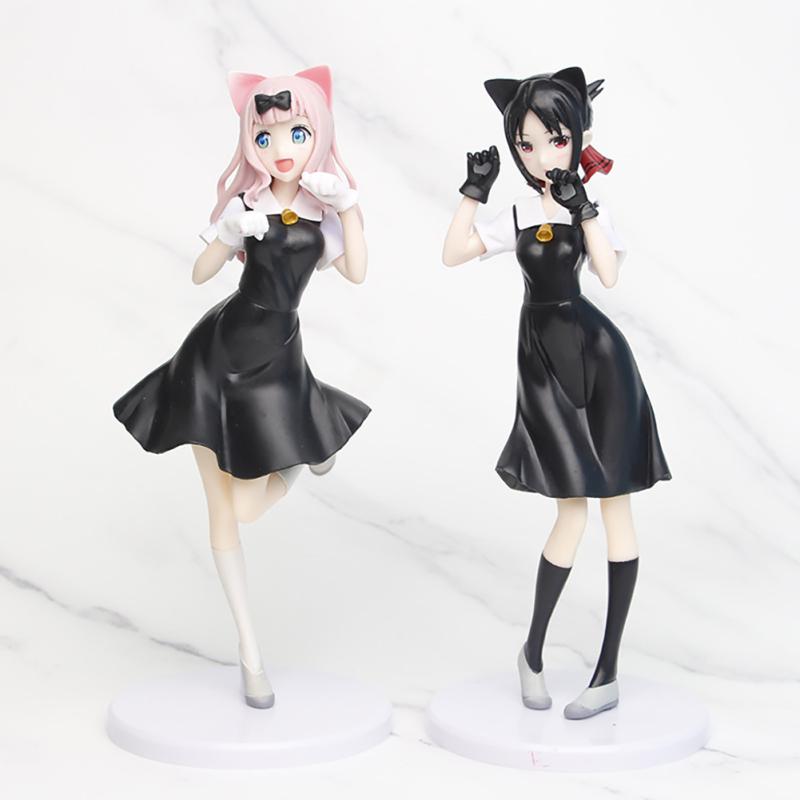 Buy 2pcs Shinomiya Kaguya Mini Figure Fujiwara Chika Cute Cat Ear ...