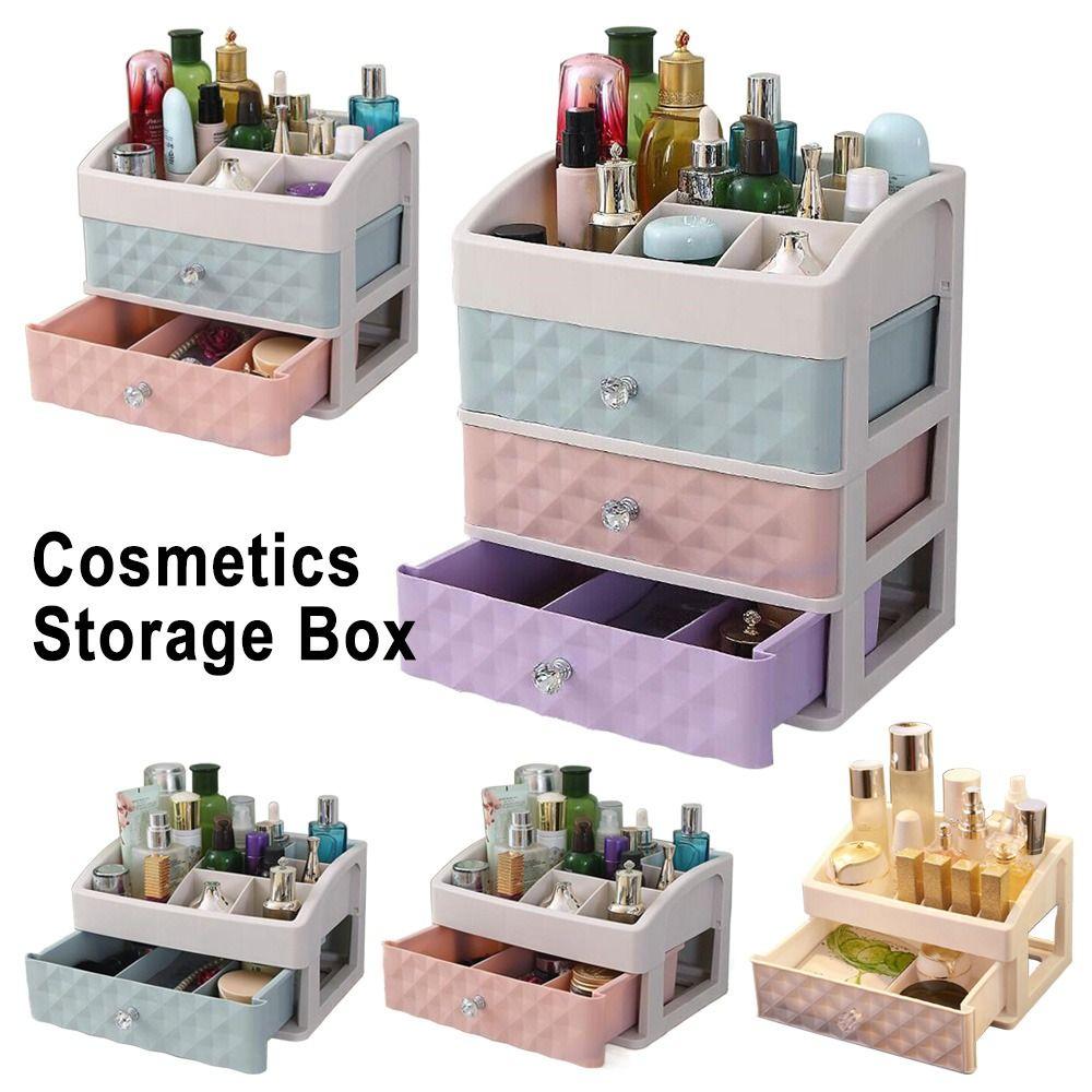 Cheap Drawer Type Display Rack Makeup Storage Box Desktop Storage Box ...