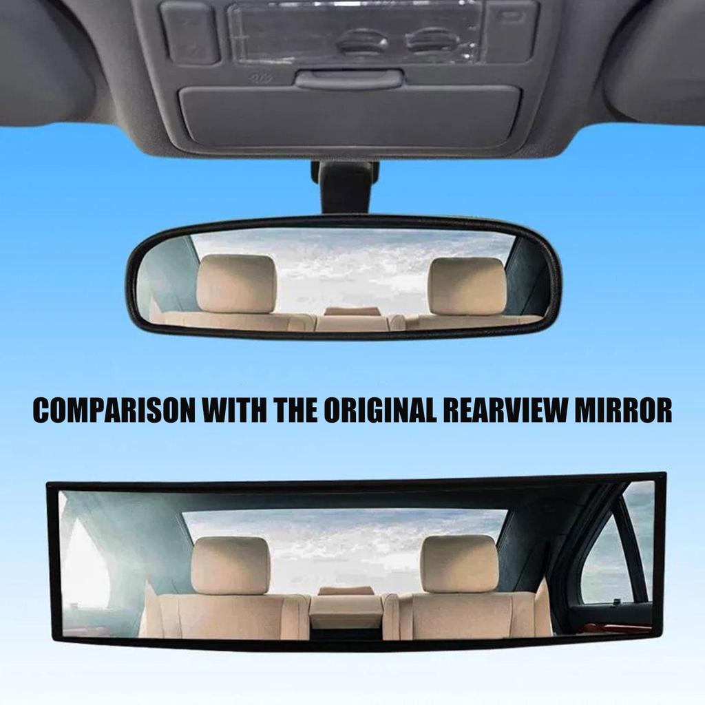 Buy Rear View Mirror 12in Clip-On Panoramic Clear Rearview Mirror ...