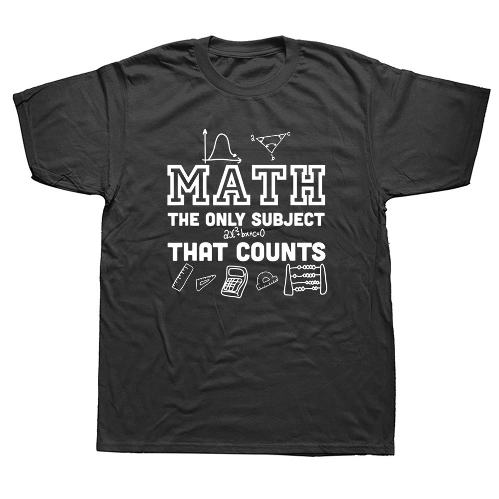 Buy Math Counts Funny Math Teacher T Shirts Graphic Cotton Streetwear ...