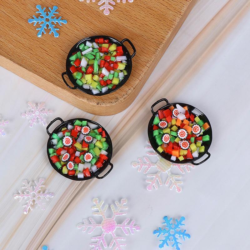 Buy 1:12 Dollhouse Miniature Mini Wok Meal Sushi Vegetables Candy Food ...