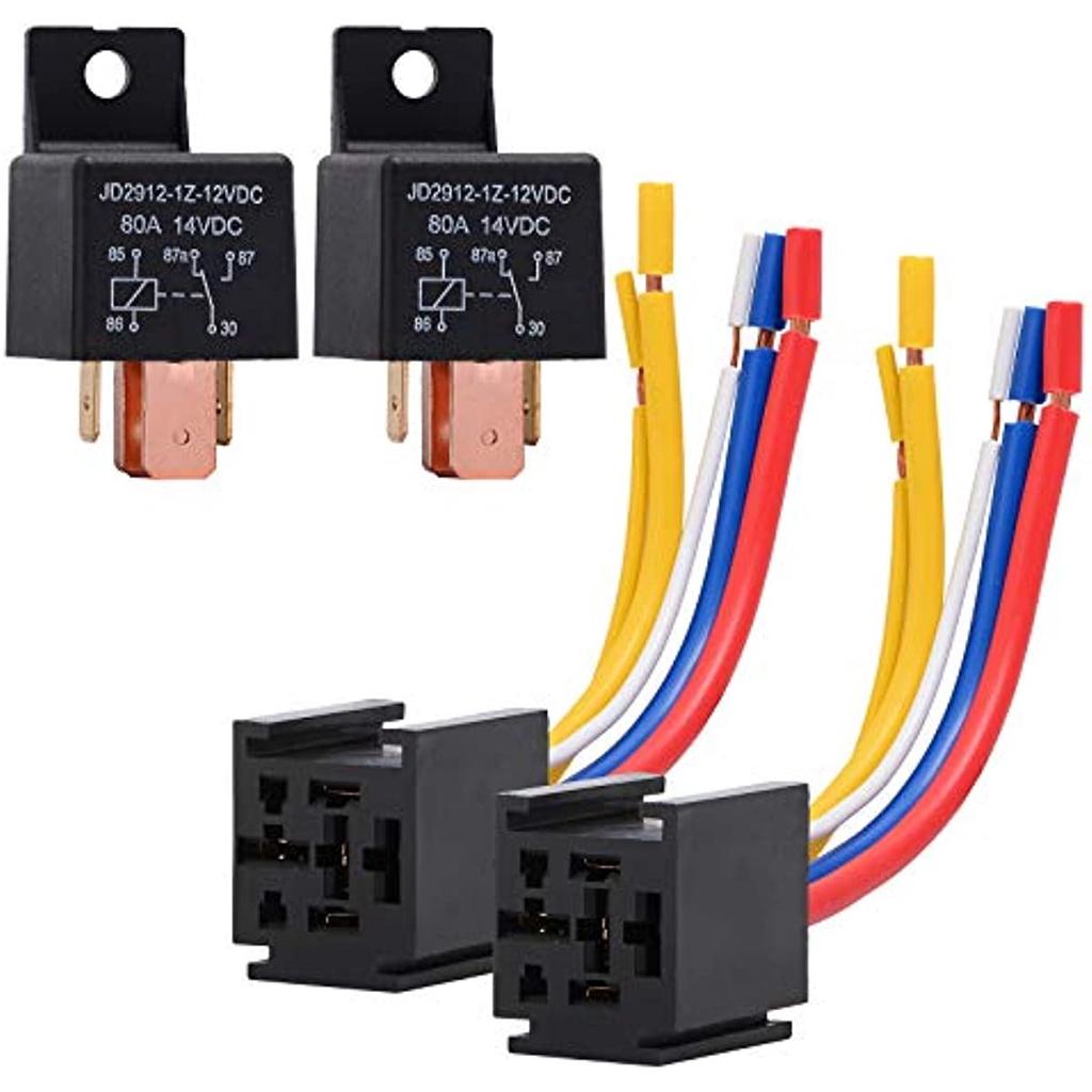 Pack Of 2 Relay 12 V 80 A 5 Pin For Car Truck Engine Car Relay With ...