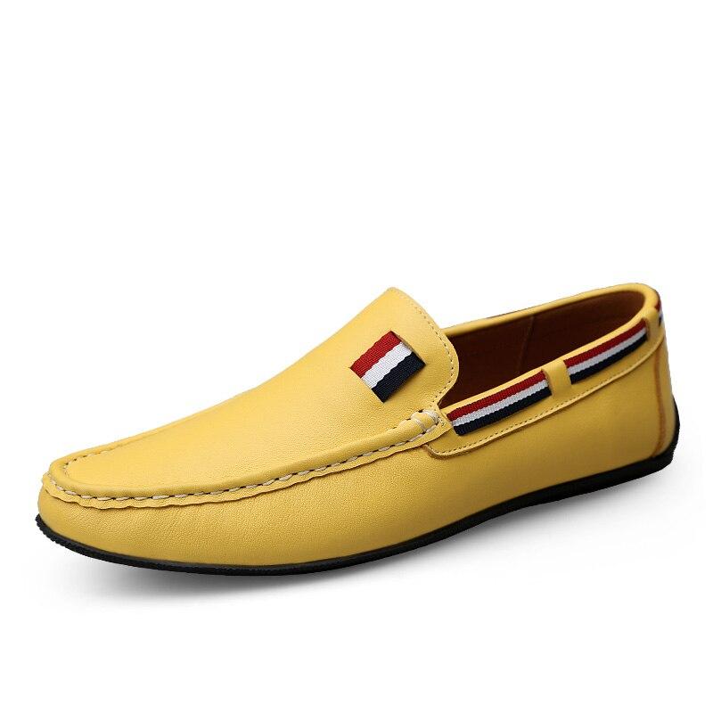 Buy FIXSYS Brand Cow Leather Man Loafers Summer Breathable Slip On ...