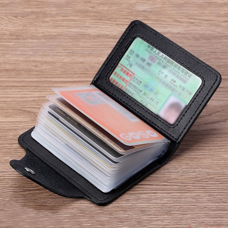 Card Holder Men's Leather Exquisite High-End Multiple Card Slots ...