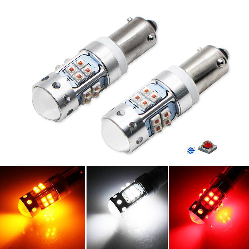 2PCS White 16-SMD BAX9S H6W H21W T4W 150 Degress LED Replacement Bulbs ...
