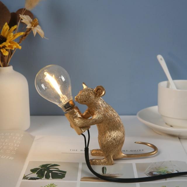 Buy Modern Mini Resin Mouse LED Table Lamps for Living Room Bedroom ...