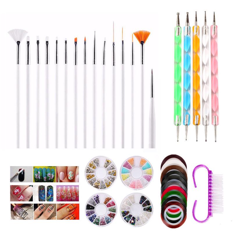 Buy 10pcs/Set Nail Art Women Manicure Painted Pen Buffing Grit Drill ...