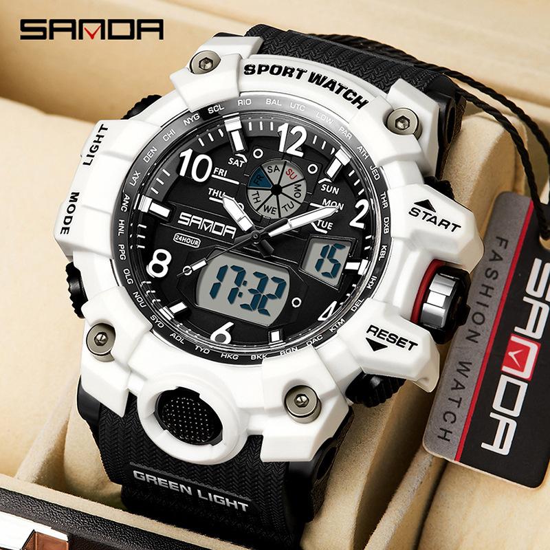 Cheap SANDA New Youth Sports Trendy Electronic Watch Men's Creative ...