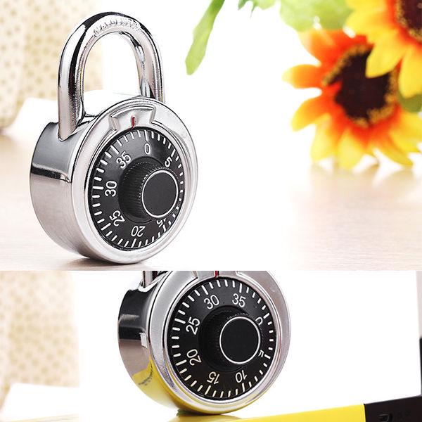 Buy Safe Rotary Digit Combination Padlock Master Code Lock With Round ...