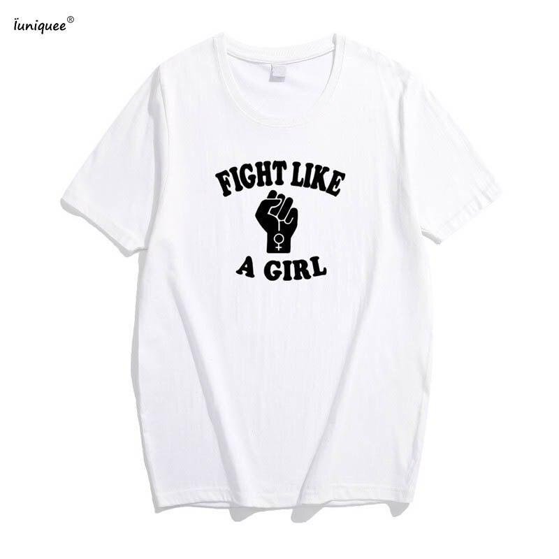 Buy Fight Like A Girl T Shirt Tumblr Women Hipster Slogan Tee Shirt ...