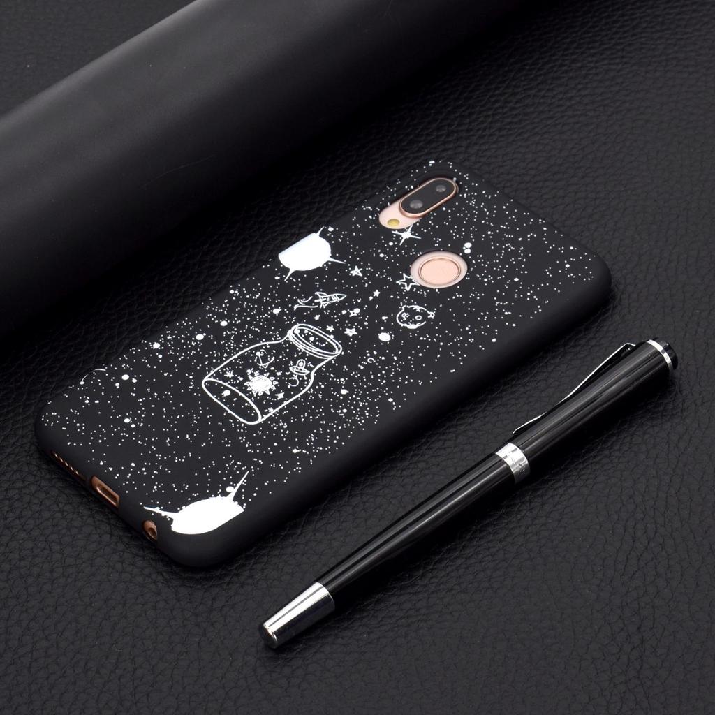 Buy Cretive Painted Pattern Black Case Thin Slim Shockproof Flexible ...