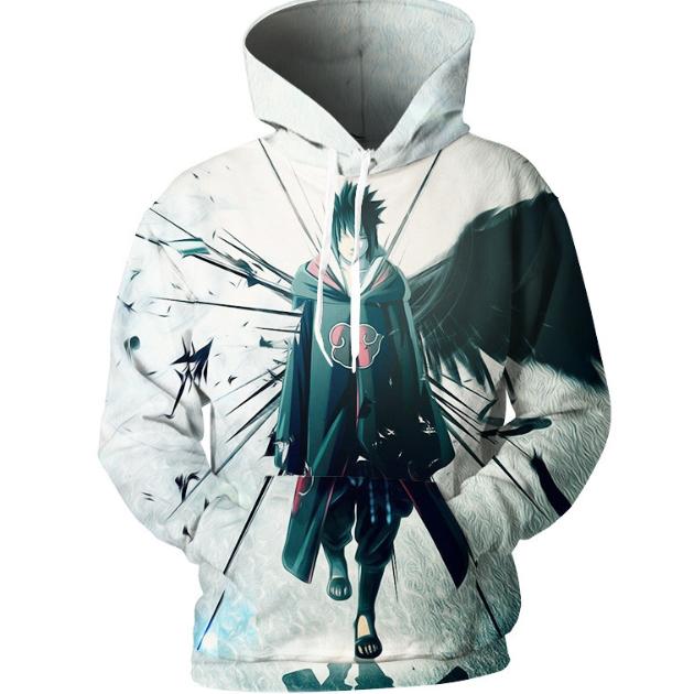 Buy S-5XL Anime Naruto Rei Akatsuki Printed Zipper Fashion Pullover ...