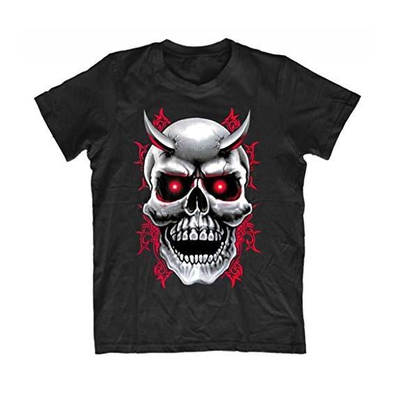 Buy DEVIL T SHIRT SKULL DESIGN Men's Fashion T-shirt at affordable ...