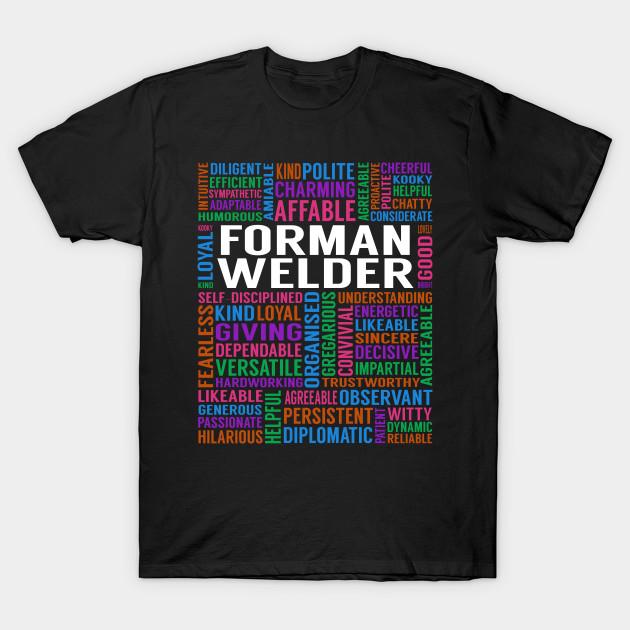 Buy Men Black Print T-shirt Super Large TShirt Forman Welder Job No-Cut ...