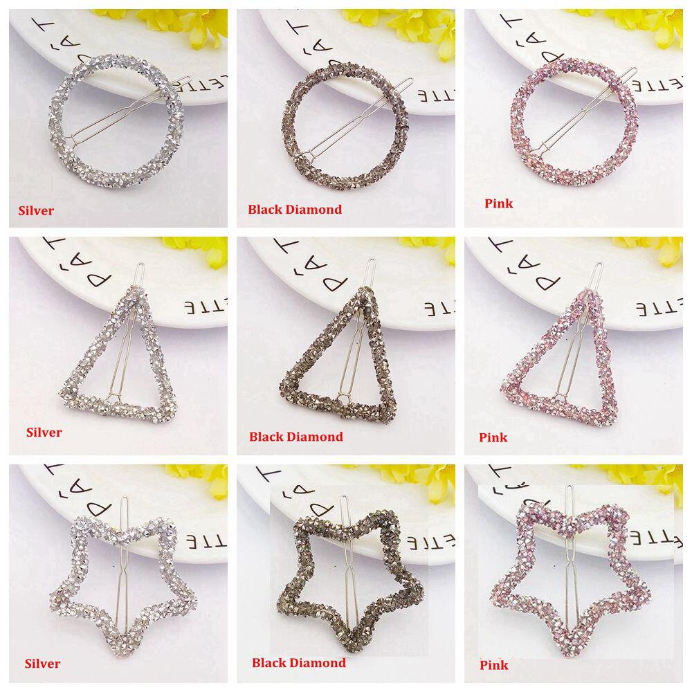 Cheap Fashion Crystal Rhinestones Hairpin Star Triangle Round Shape ...