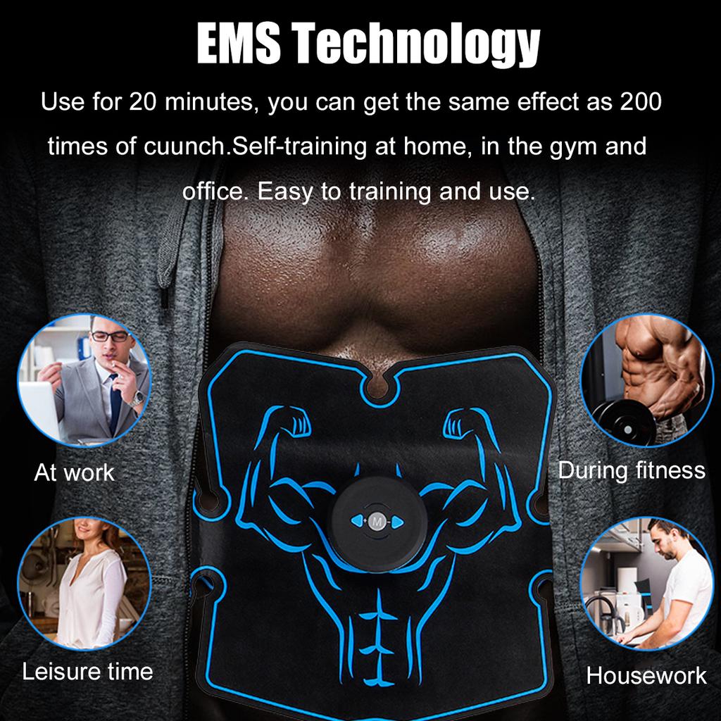 Buy EMS USB Muscle ABS Trainer Abdominal Stimulator Trainer Fitness ...