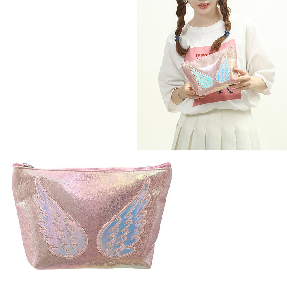 Buy Large Capacity PU Cosmetic Bags Embroidery Angel Makeup Bag ...