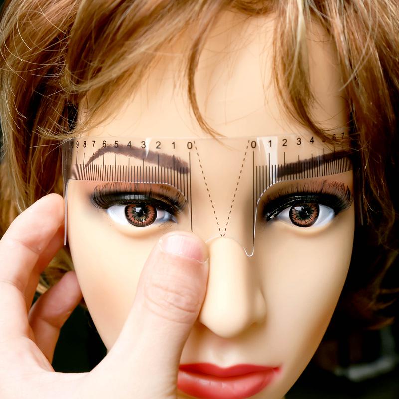 Cheap Plastic Tattoo Stencils Microblading Reusable Makeup Brow Measure ...