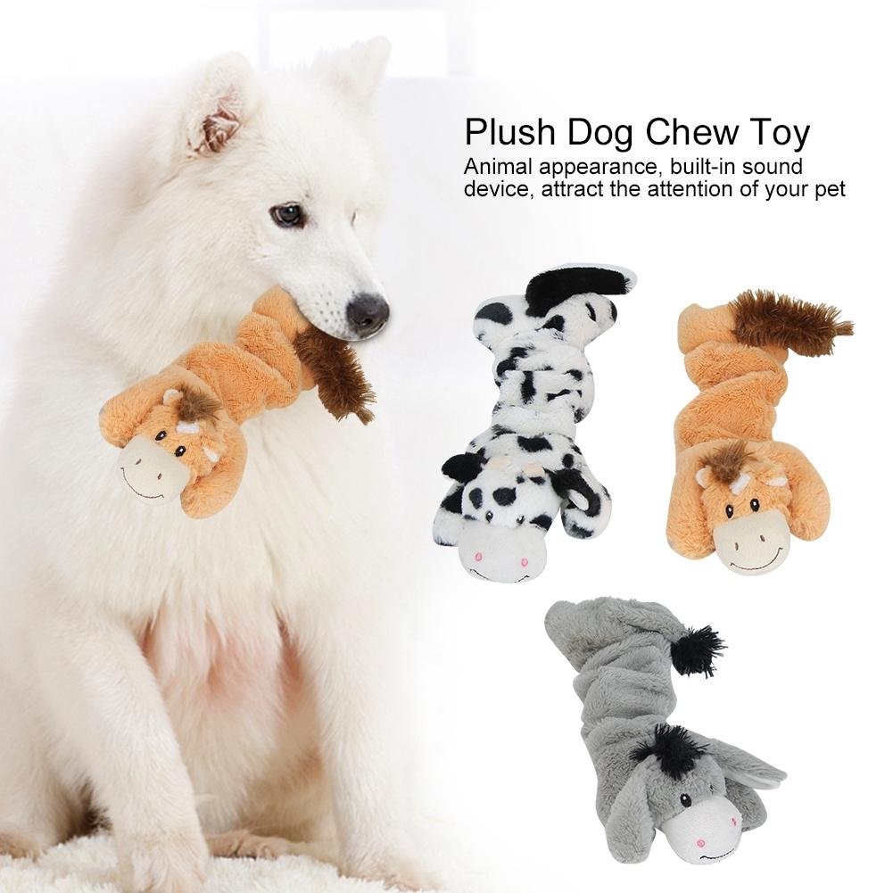 Buy 3 PCS Stretchable Plush Animals Shaped Pet Dogs Chew Squeaker ...