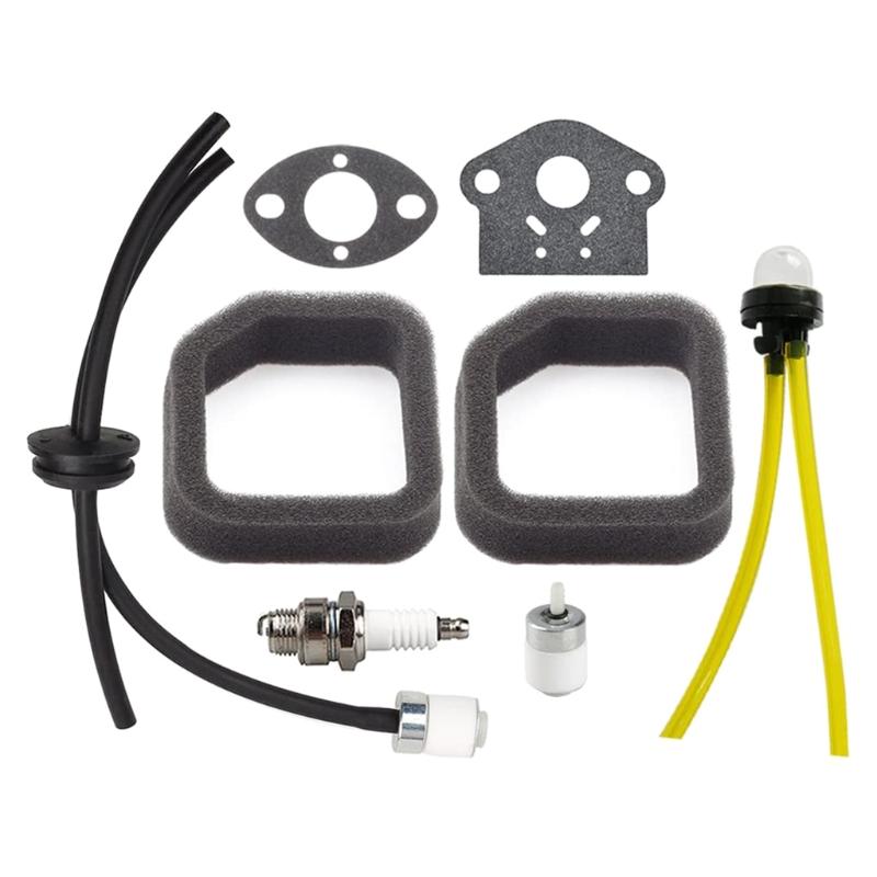 Buy 2Packs 560873001 Air Filter + Fuel Line Assembly Primer Bulb for ...