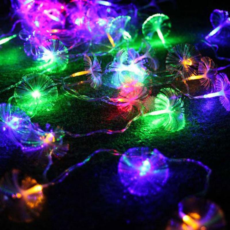 New 2.5M 10 LED String Garland Flashing Light Color Flower Wedding ...
