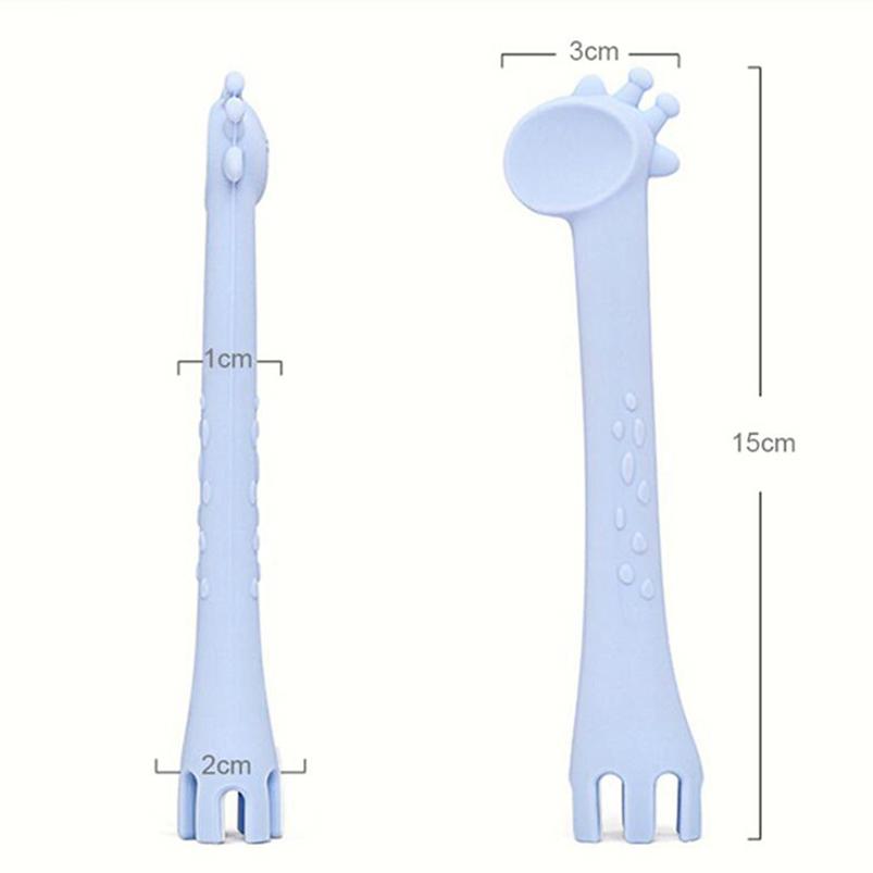Buy Newborn Baby Training Spoon Giraffe Shape Tableware Utensils 1Pc ...