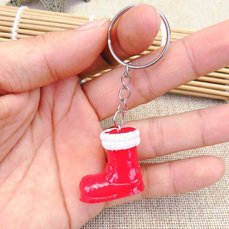 Christmas Decoration Small Gifts Pendant Xmas Tree Santa Claus Key Ring ...