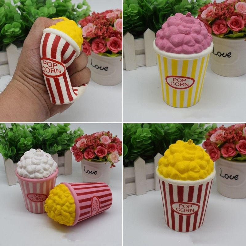 Buy Jumbo Squeeze Stress Stretch Squishy Popcorn Cream Scented Slow ...