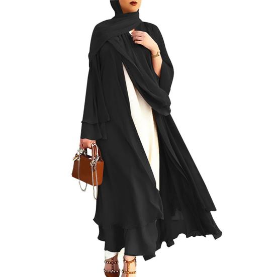 Cheap Women Simple Elegent Beauty Lady Dress Chiffon Double Layer Robe ...