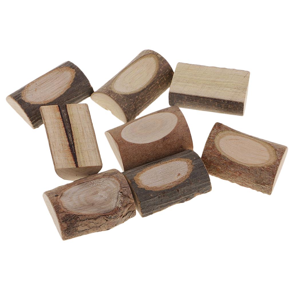 20 Pieces Natural Tree Blocks Log Wood Slices Rustic Wedding Home ...