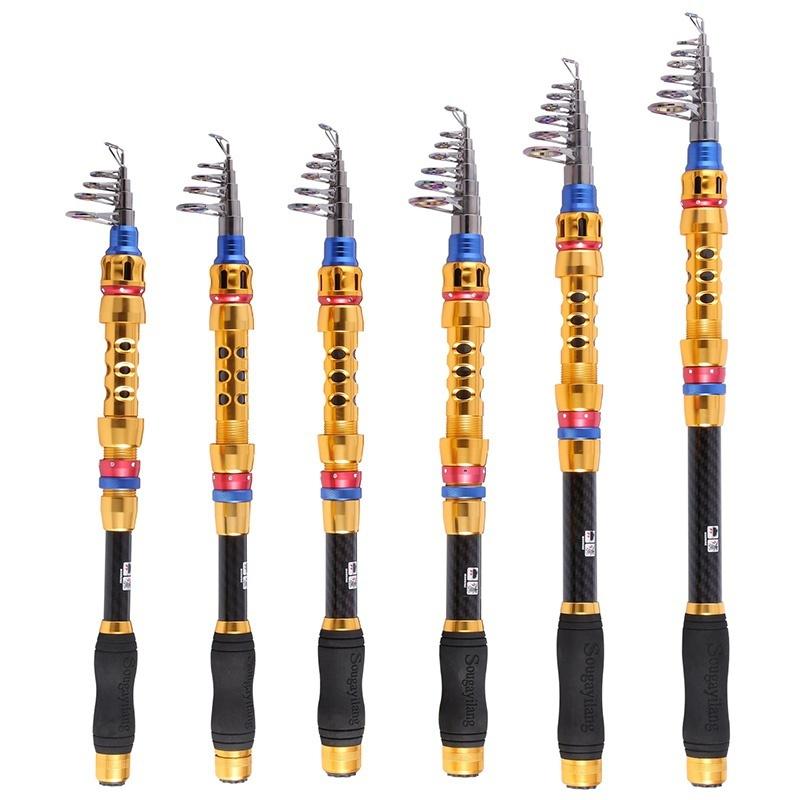 Cheap Spinning Fishing Rod Telescopic Portable Carbon Fiber Fishing ...