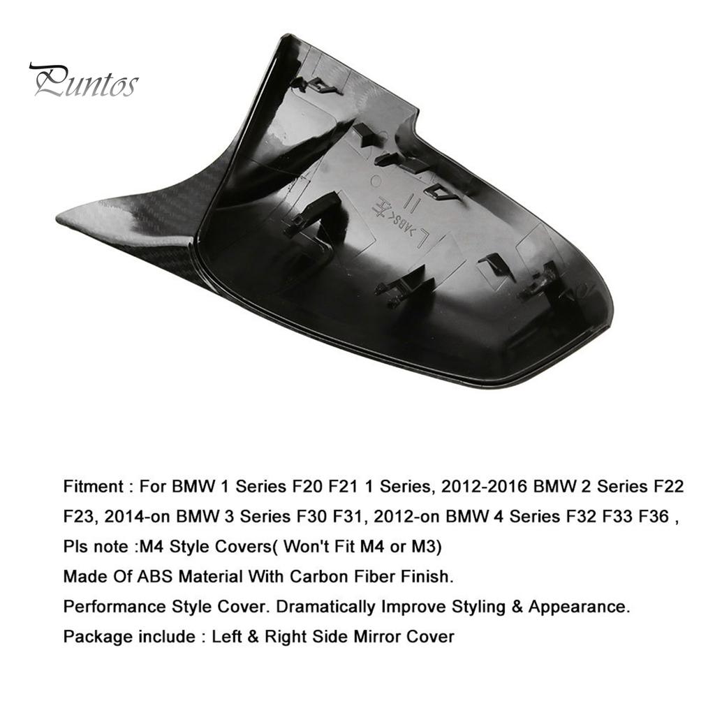 For BMW F20 F21 F22 F30 F32 F36 X1 M3 1 Pair Carbon Fiber Car Rearview ...