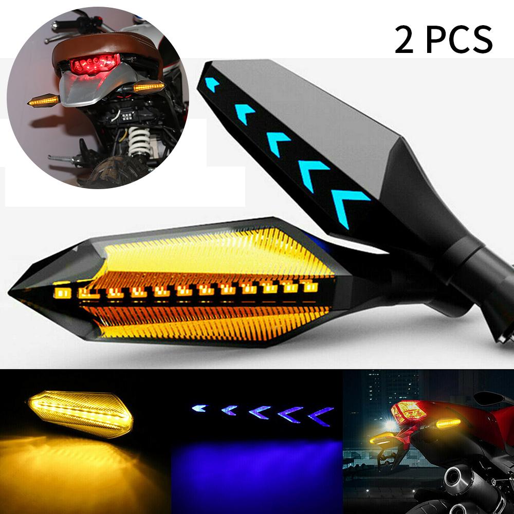 Buy Motorcycle 12LED Turn Signals Indicator Light Universal Two Side ...