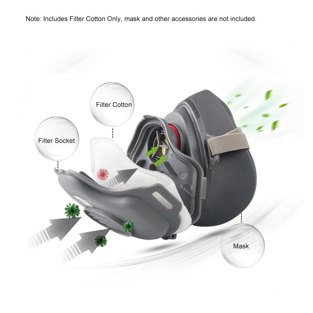 Buy POWECOM KN95 Filter Cotton for 3700 Dust Mask Particulate ...