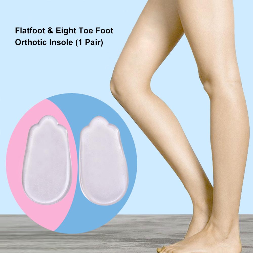Buy 1 Pair Flatfoot Silicone Insole Within Eight Toe Foot Orthotic ...