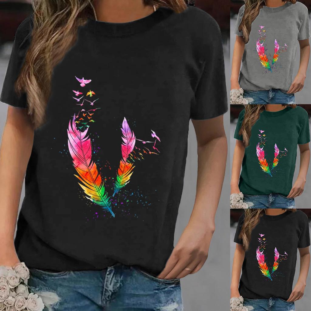 Buy [Projector]Tops for Women Trendy Women Casual Printing Shirts Short ...