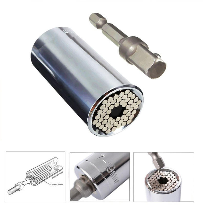 Buy 7-19Mm Switching Rod Length 52Mm SilverSocket Adapter Power Drill ...