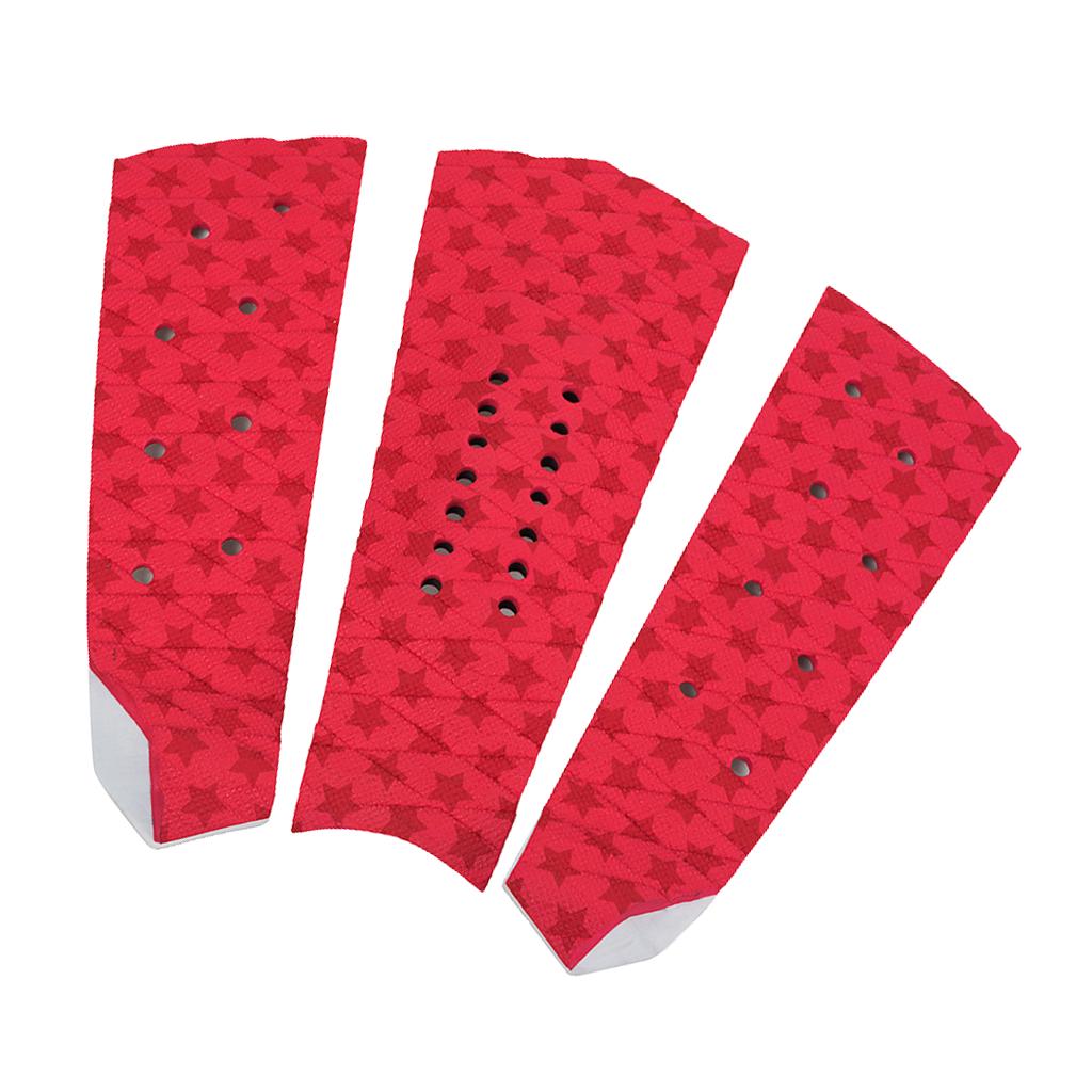 3Pcs Red Surf Pad EVA Tail Pads Surfboard Surfing Mat AntiSlip Traction ...