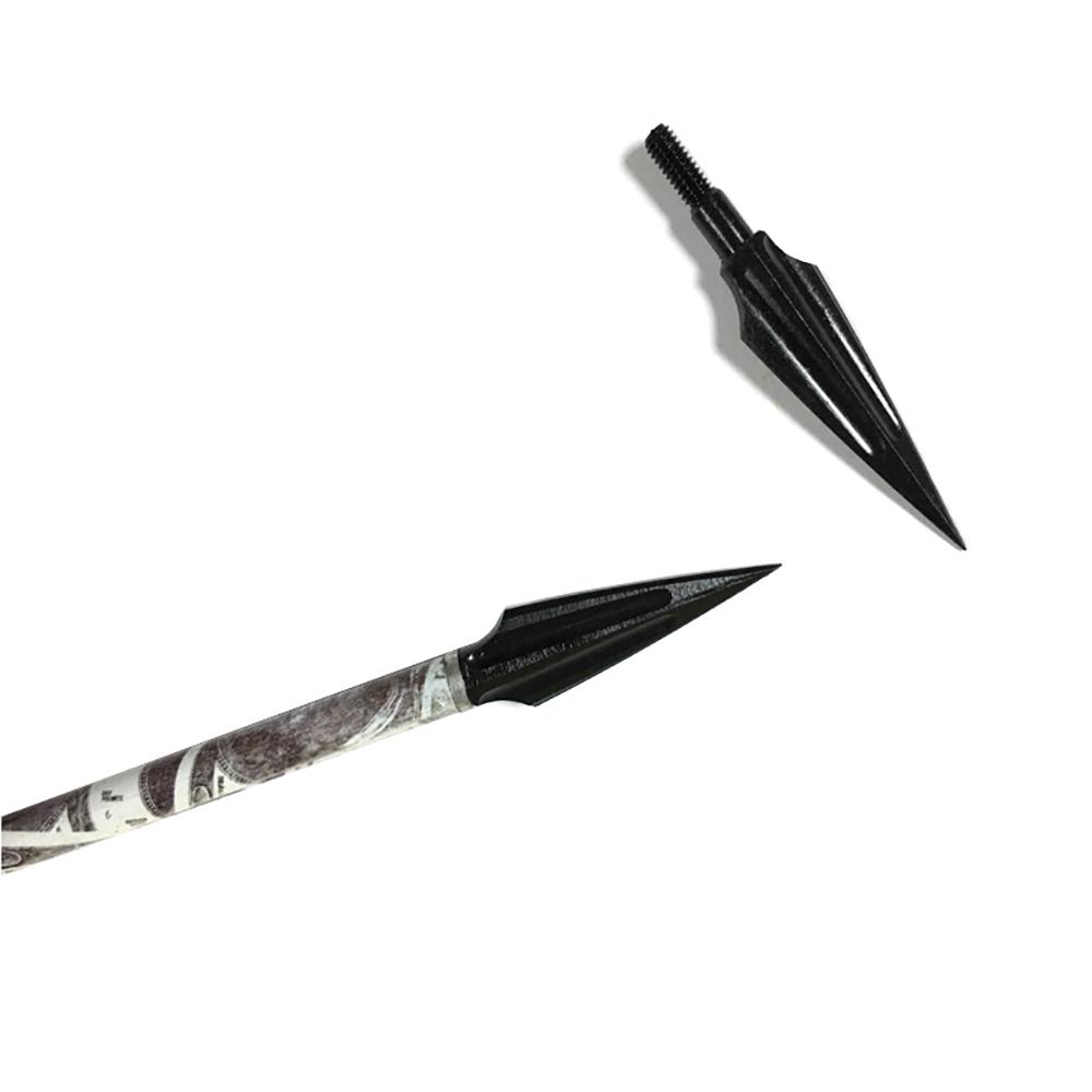 Buy 6 Pcs Metal Archery Arrowheads 125 Grain Broad Head Tips Arrows for ...