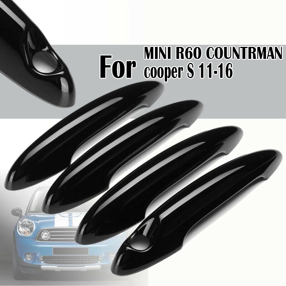 4x Car Door Handles Covers For MINI R60 Countryman Cooper S 11-16 Black ...
