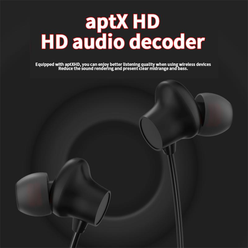 HW07 Hanging Neck Bluetooth Earphones CVC8.0 Noise Reduction Headphone with HD Mic uygun fiyatlı ...