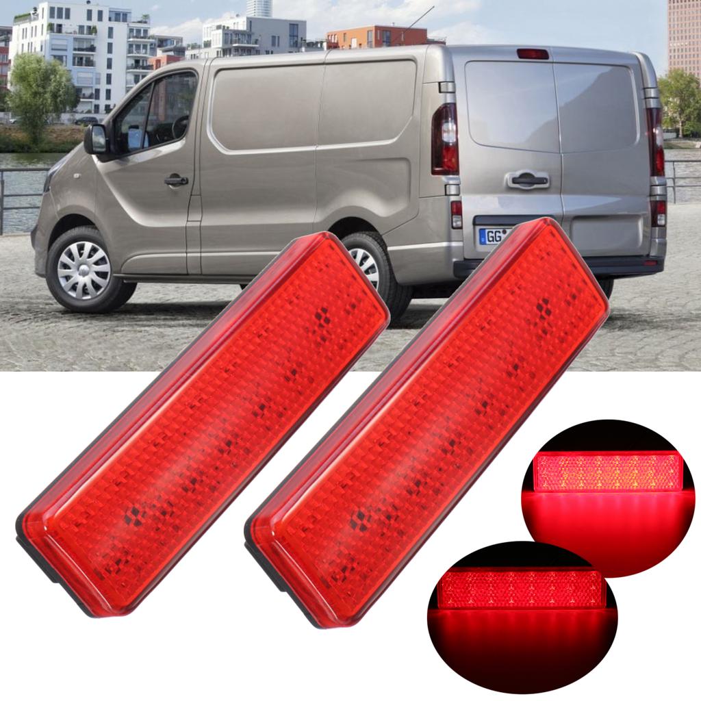 Buy 2Pcs LED Brake Light Red Rear Bumper Reflector LED Tail Stop Lamp ...