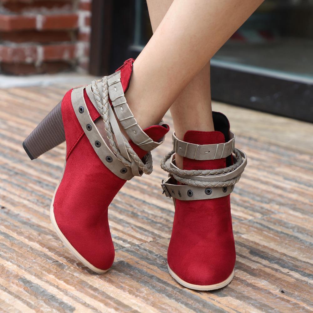 Buy Fashion Women Spring Autumn High Heels Shoes for Female Rivet ...