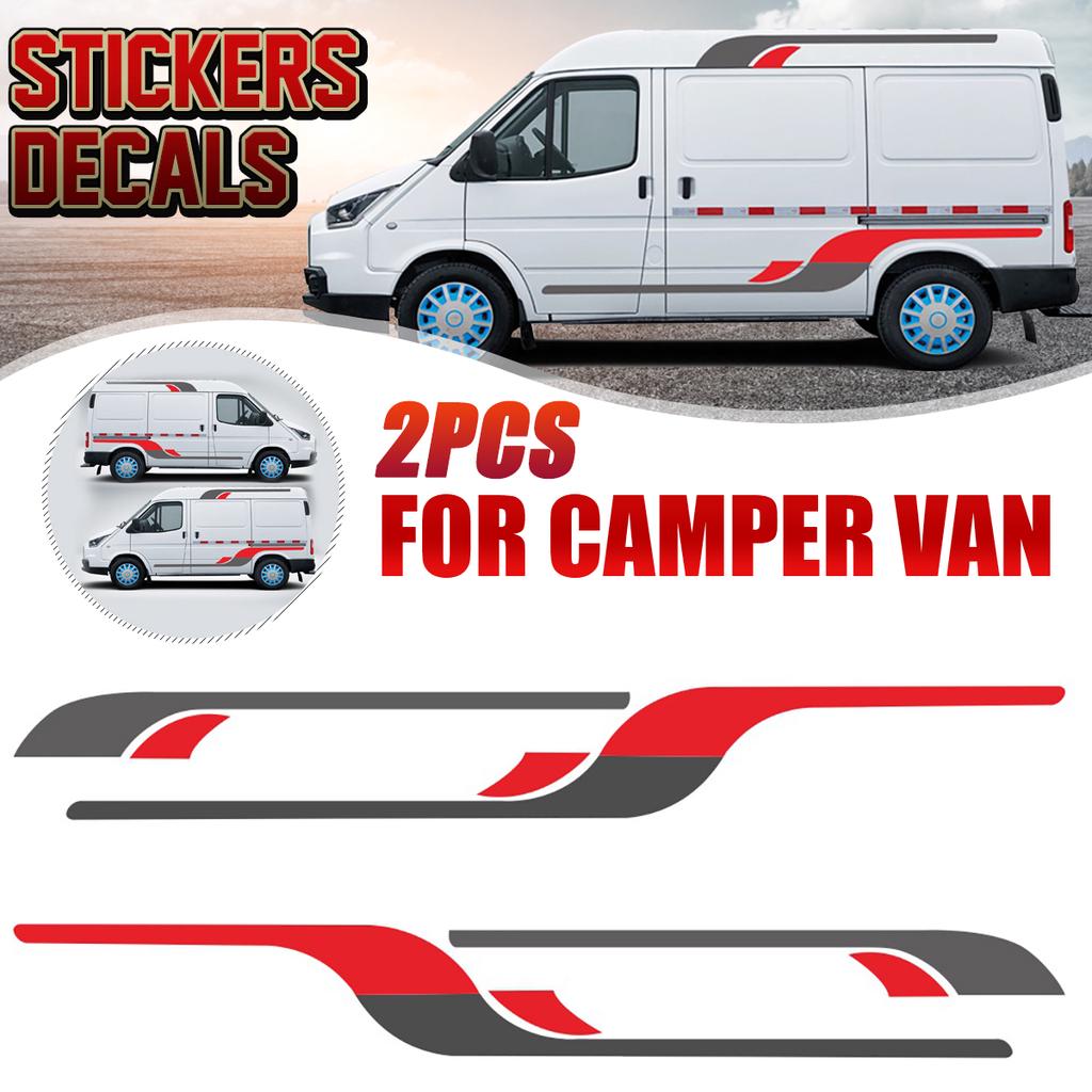 2PCS Motorhome Caravan Travel Trailer Camper Van Stripes Graphics Vinyl ...