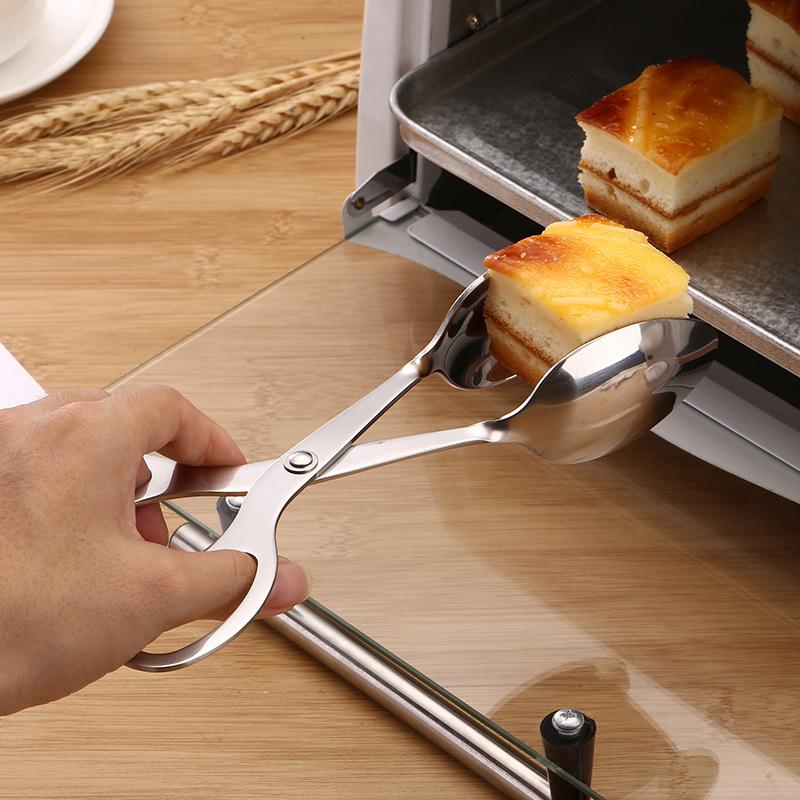 Buy Stainless Steel Scissor Fork Spoon Salad Clip Salad Food BBQ Bread ...