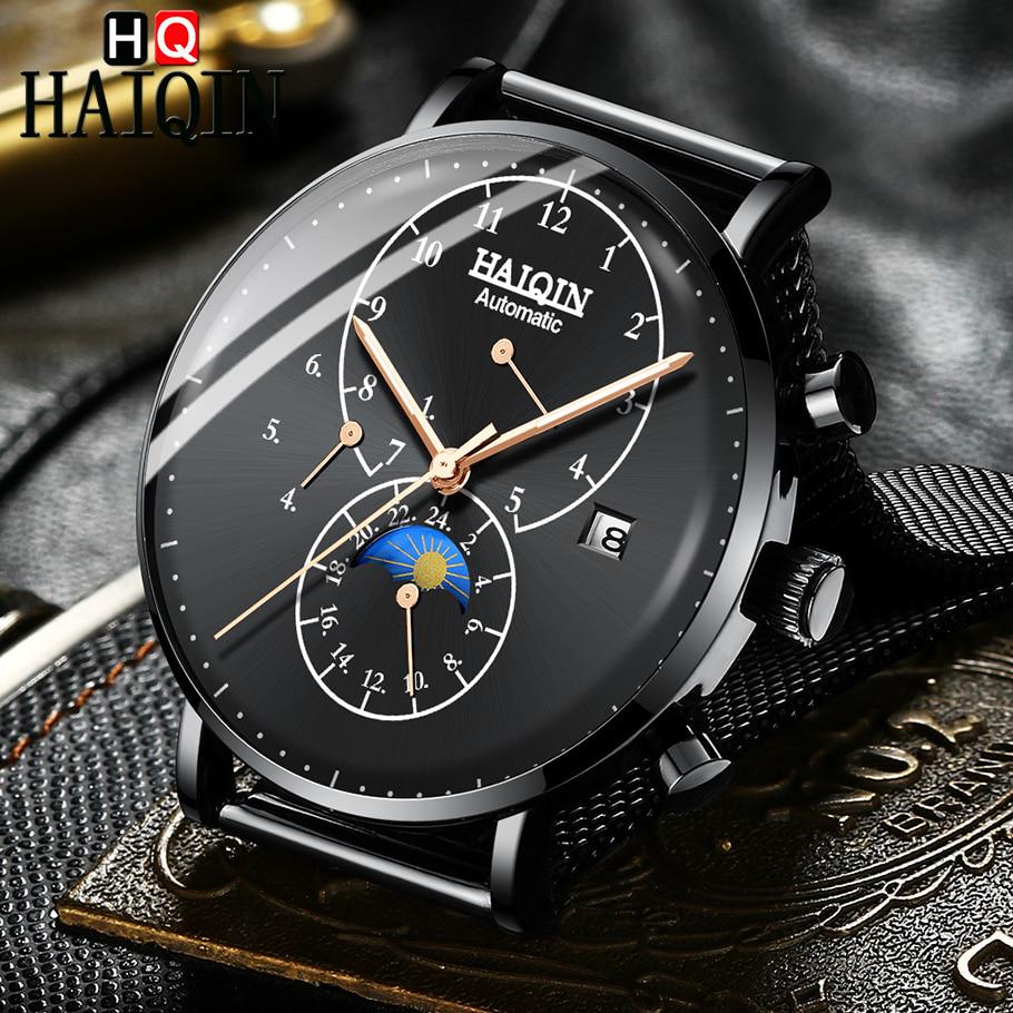Buy HAIQIN Mens Watches Mechanical Watch Sport Tourbillon Stainless ...