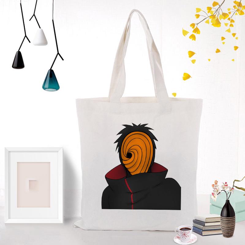 Buy Tobi Obito Uchiha Madara Clipart Canvas Shopping Bag Female ...