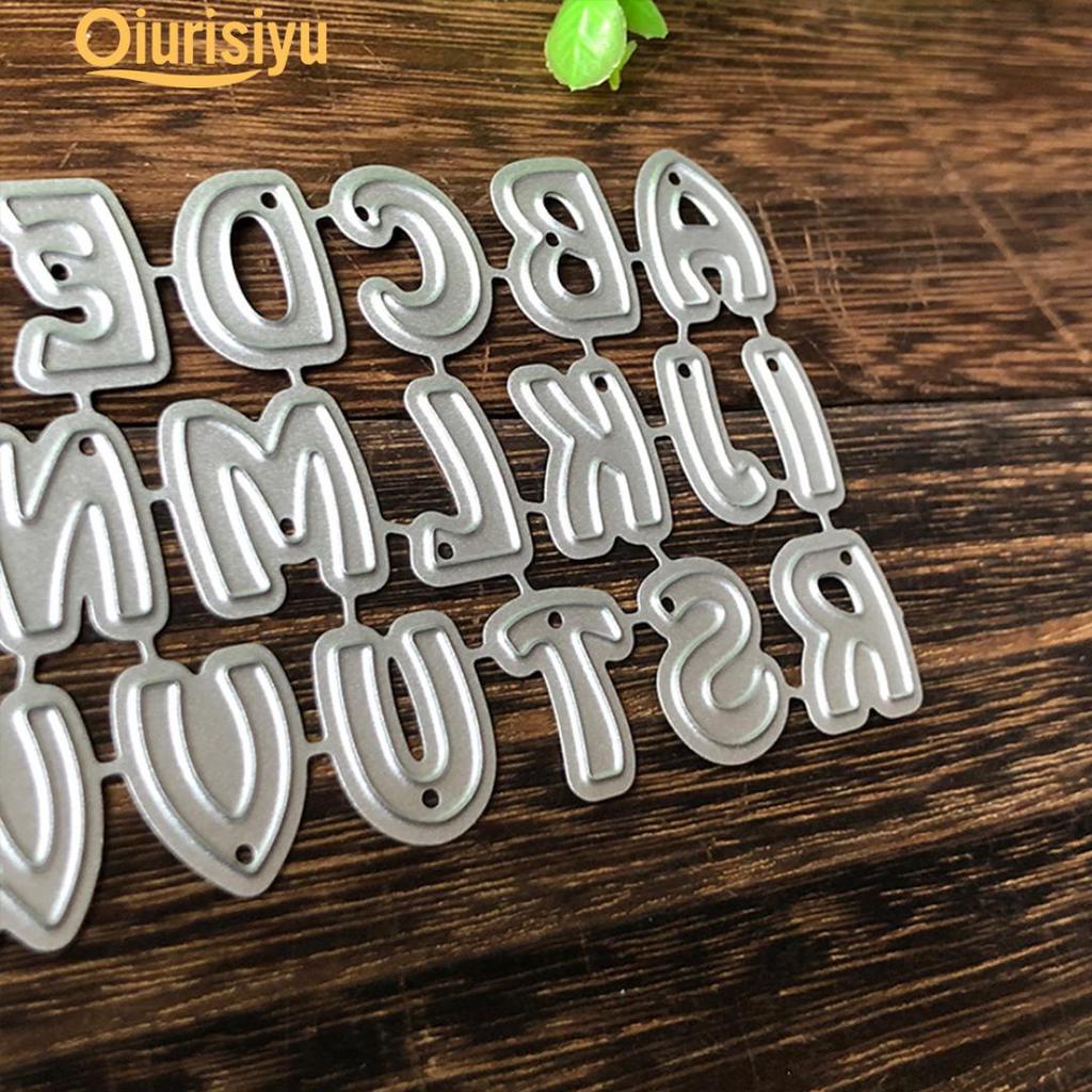 Alfabe harf Metal kesme el yapımı Scrapbooking kağıt kartları şablon ...