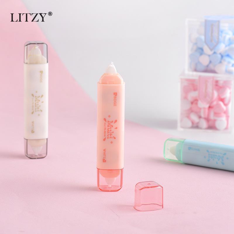 8M Cat Double head Correction Tape School Office White Beige Correction ...