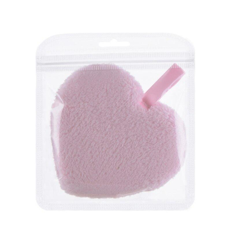 Buy Heart-shape Makeup Removal Puff Soft Comfortable Makeup Remover ...